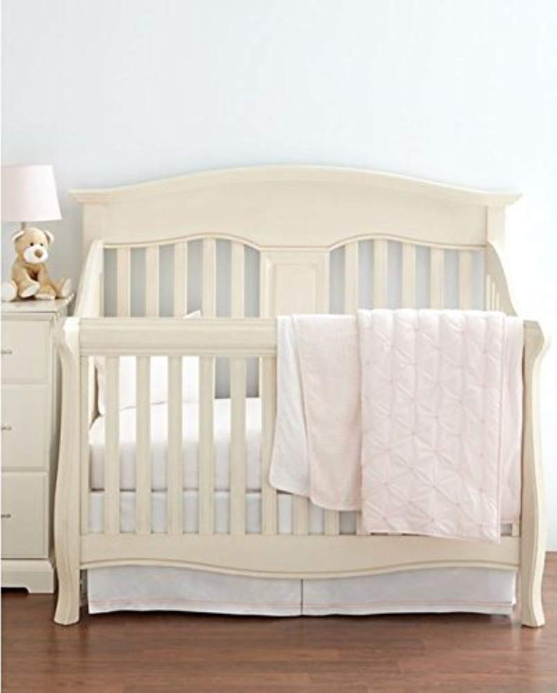 Hudson Park Collection Percale Baby Crib Skirt - Petal
