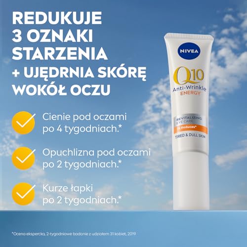 NIVEA Q10 plusC Anti-Wrinkle + Energy Eye Cream 1er Pack (1 x 15 ml)