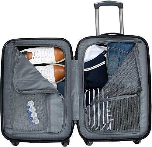 Ben Sherman Nottingham Lightweight Hardside 4-Wheel Spinner Travel Luggage, Charcoal, 2-Piece Set (20" & 28")