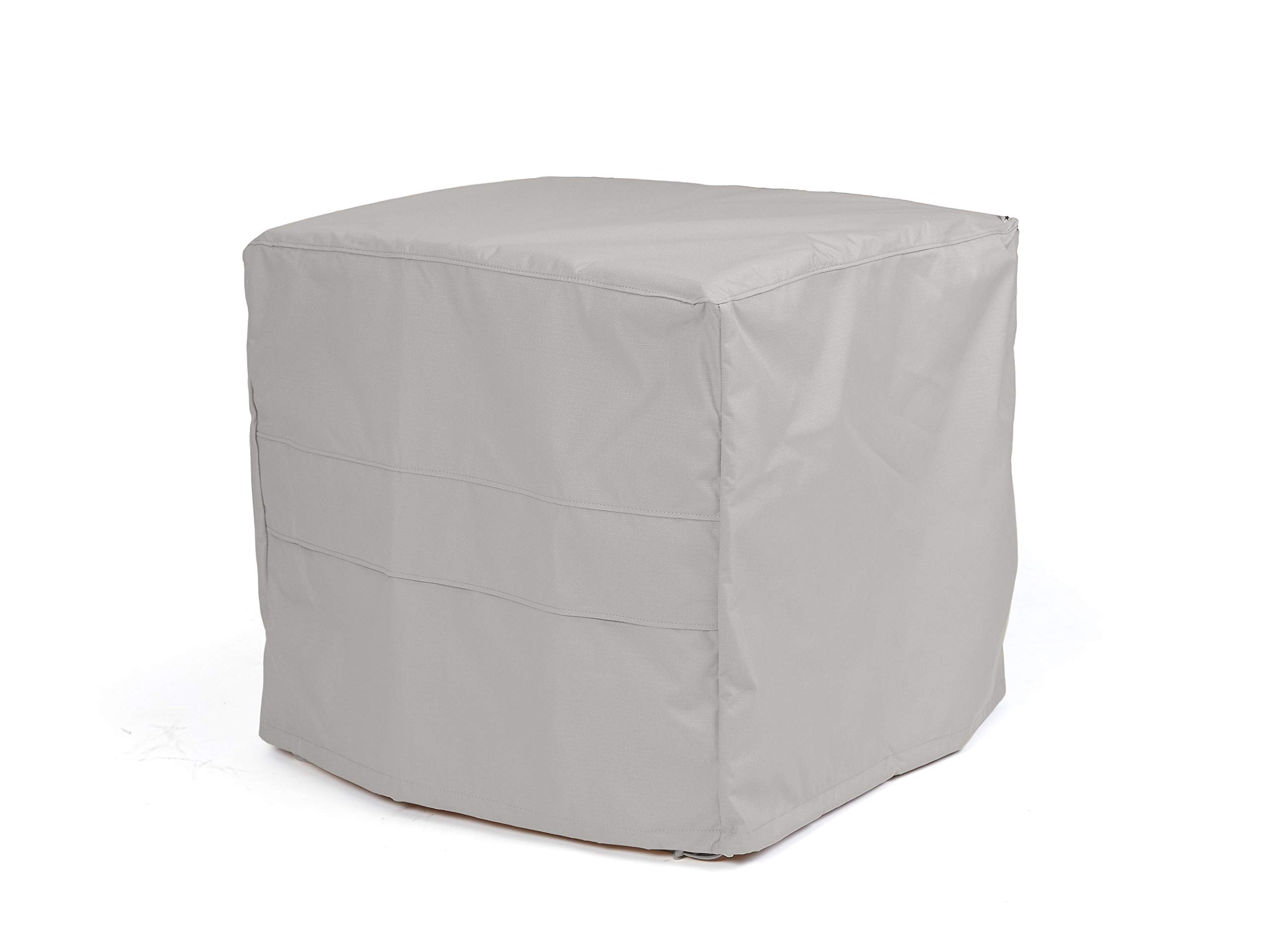 Covermates Square Patio Accent Table Cover - Patio Outdoor Furniture Cover, Water Resistant Outdoor Ottoman/Side Table Cover, Ultima 600D Polyester, 26W x 26D x 25H, Ripstop Grey