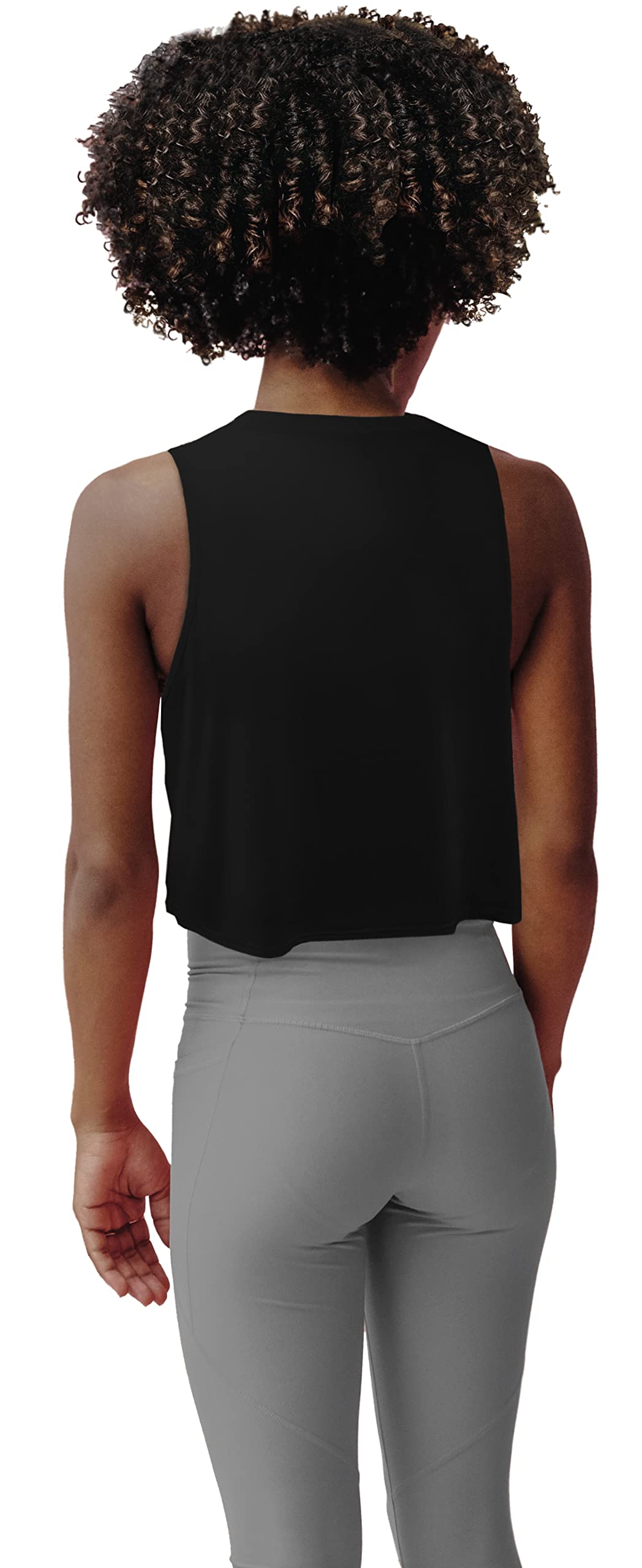 Arcarius Workout Tops for Women, Flowy Crop Top for Gym, Yoga, Exercise Beige, Small