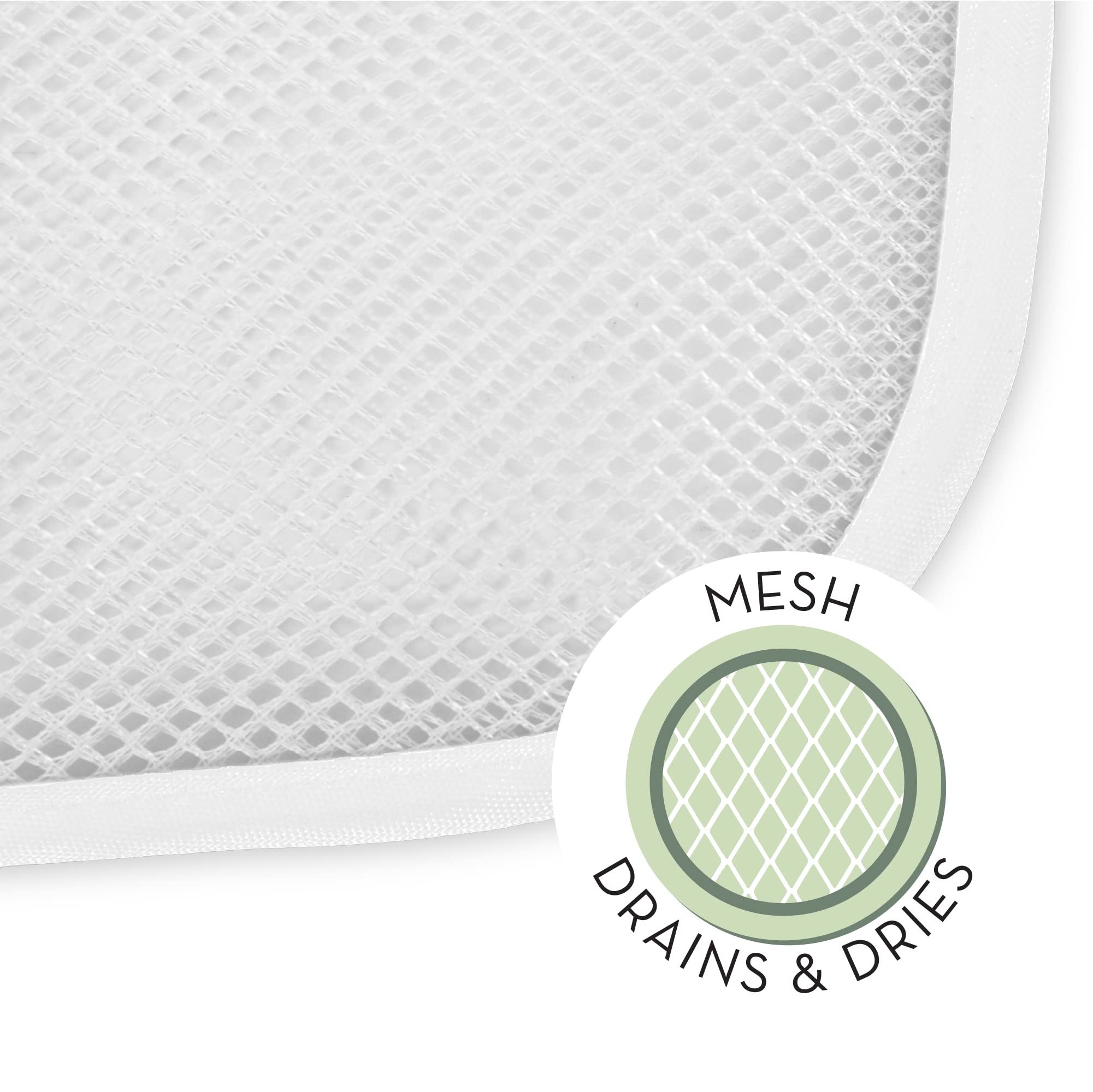 S&T INC. Bath Toy Storage Net with Pockets for Tub, Shower Caddy Holds Baby and Kids Toys, Soap, or Shampoo, Hooks Included, 14 Inch by 20 Inch, White, 1 Pack