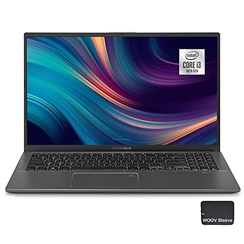 ASUS VivoBook 15.6'' Touchscreen Thin and Light Laptop | i3-1005G1, Full HD, Fingerprint, with HDMI Cable, Windows 10, Gray
