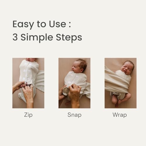 embé 2-Way Transition Swaddle Sack, 12-18 lbs, Diaper Change w/o Unswaddling, Arms in and Out, Legs in and Out Design, Warm Up or Cool Down 100% Cotton, 3-6 Months (Moss)
