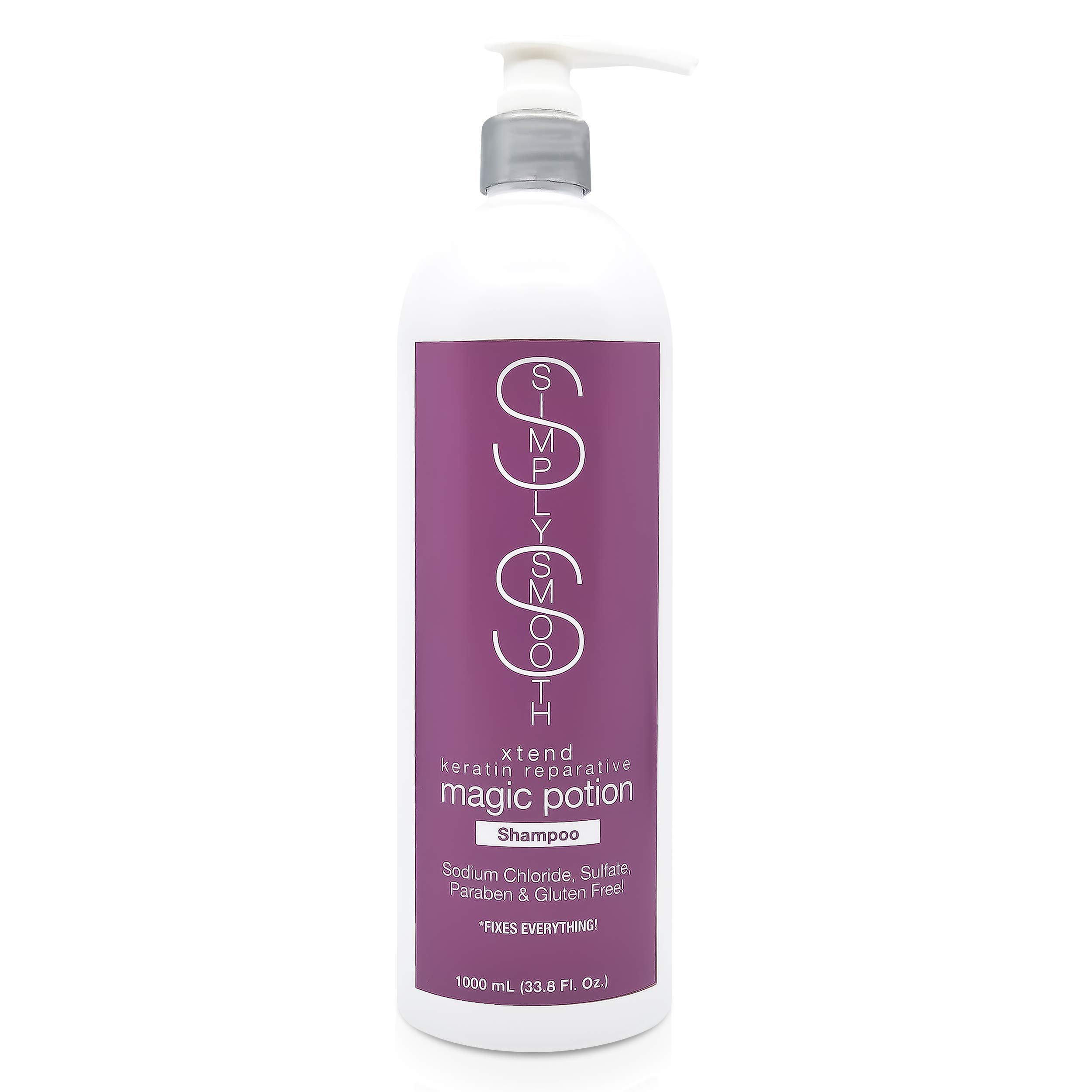 SIMPLY SMOOTH Magic Potion Shampoo Paraben Free Daily Shampoo Restore & Repair Dry, Damaged, Keratin Depleted Hair Hydrate & Create Soft, Healthy Hair For All Hair Type 33.8oz