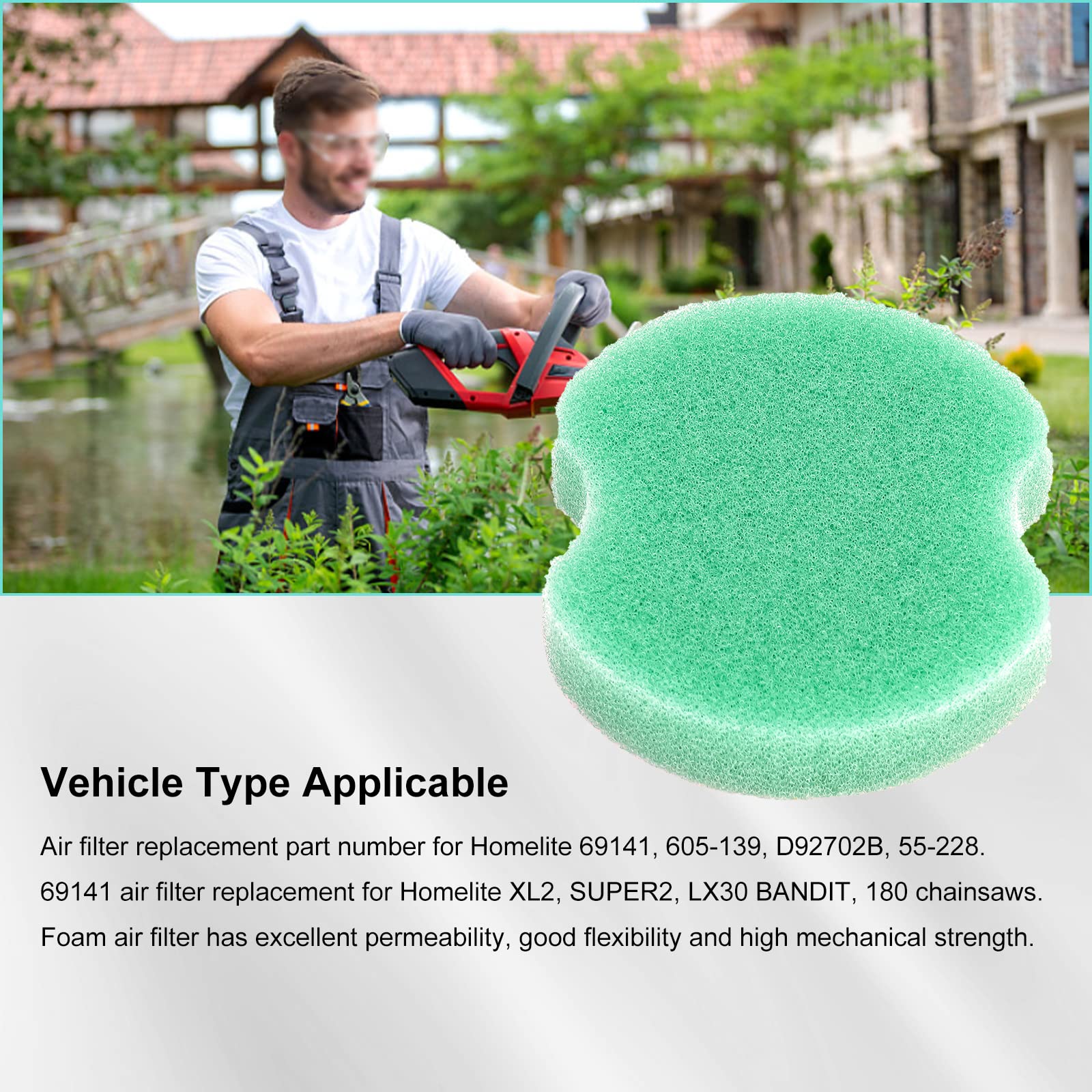AWSZH Air Filter 69141 Compatible with D92702B Homelite XL-2 Chainsaws for XL 2 Super 2 XL Homelite XL and Super 2 Decomposition Filter (1 PC)
