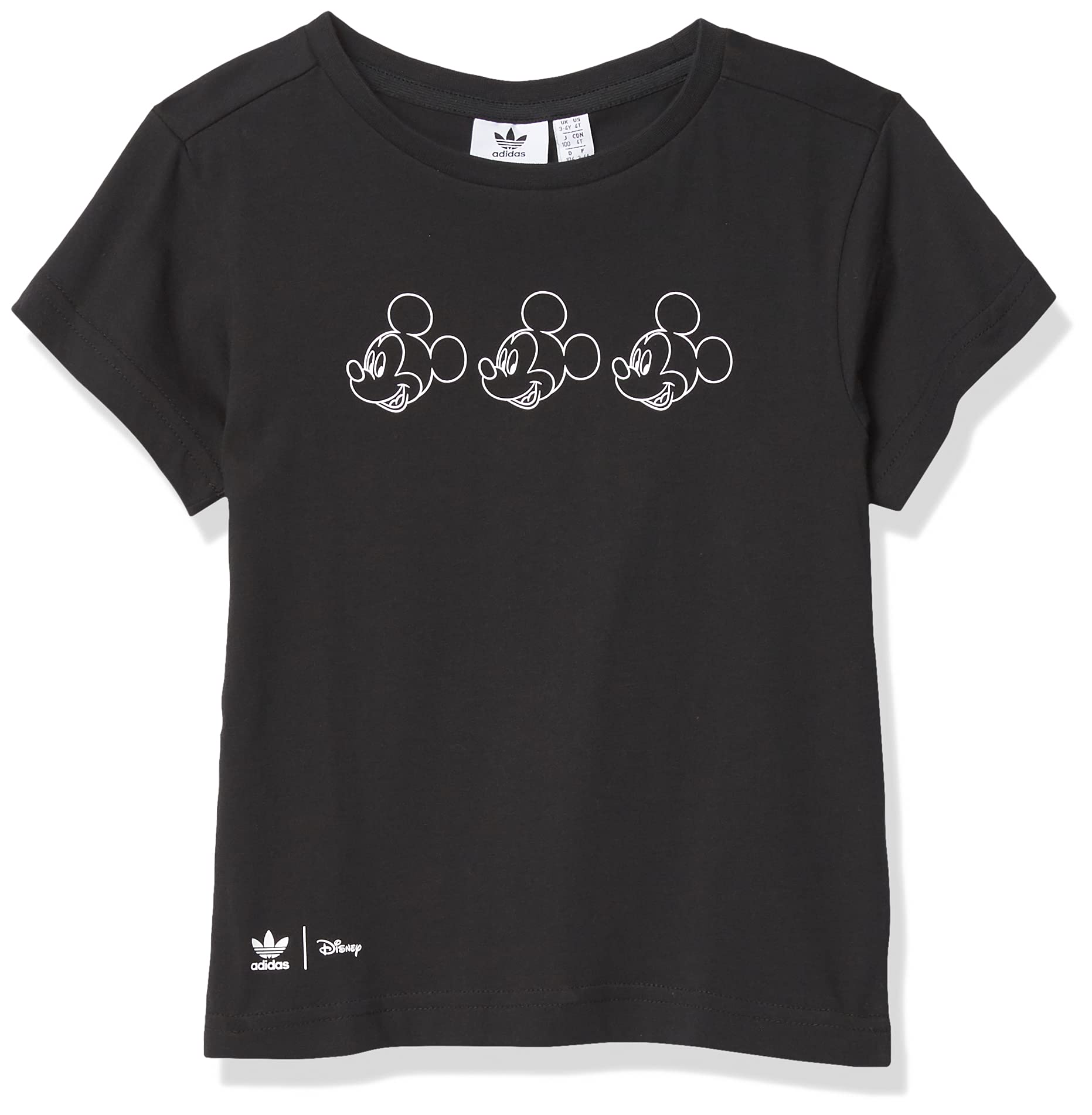 adidas Originals Kids' Mickey & Friends Tee, White, X-Small