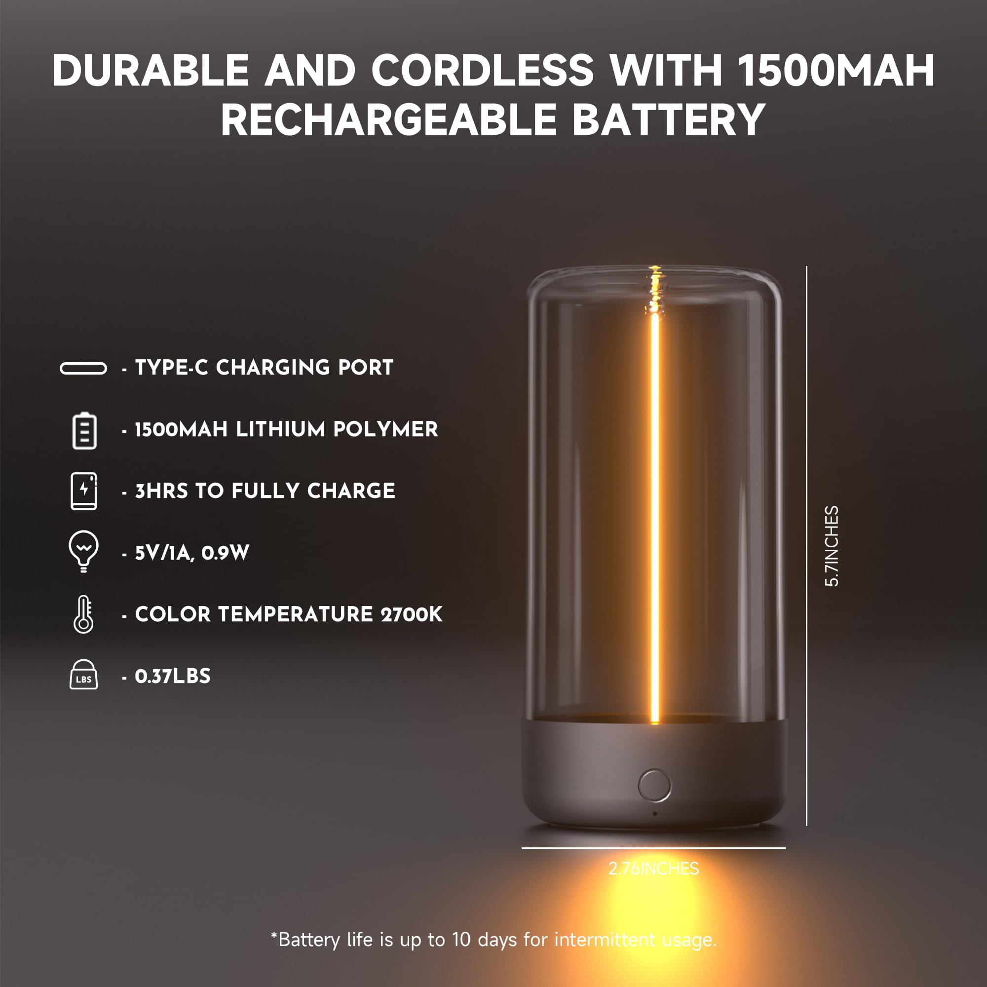 AUGE LIGHT Mini Minimalist Table Lamp Cordless LED Desk Lamp Rechargeable Modern Night Lights Portable Nightstand Lamps Unique Ambient Light Mood Lighting for Bedroom, Beside, Nursery