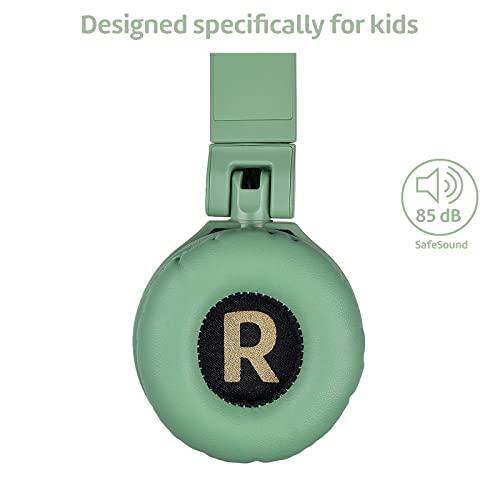 POGS Kids Wired Headphones | The Elephant | Foldable and Durable Headphones for Kids 3+ with Volume Control, Microphone, Volume Limiter 85 dB | Music-Sharing Function | (3.2ft, 3.5mm)