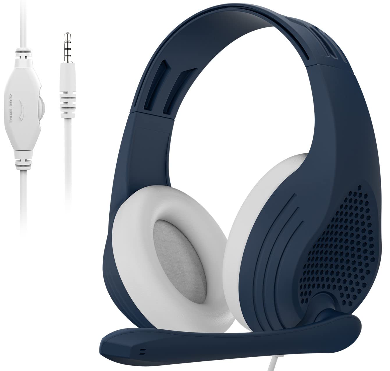 Anivia A9S Over-Ear Headphones Wired Stereo Gaming Headset with Mic Compatible with PC Computers PS4 Xbox One Laptop PSP Smartphones Tablets Mac iOS - Pacific Blue