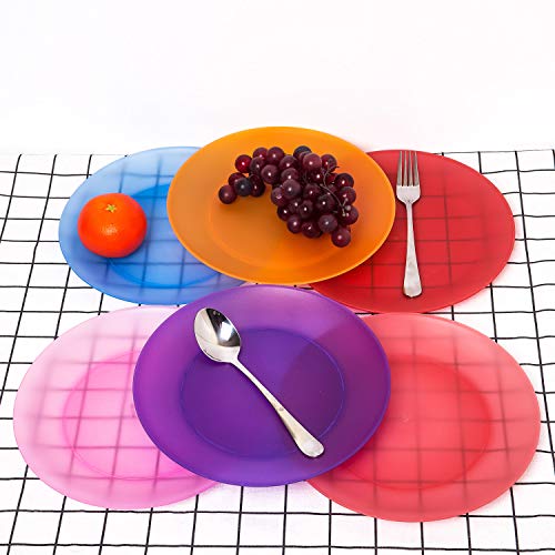 Plastic Dinnerware Unbreakable Plastic Tumblers, Bowls & Plates Dinnerware Set | Set of 18 in 6 Assorted Color | Dishwasher safe, BPA Free