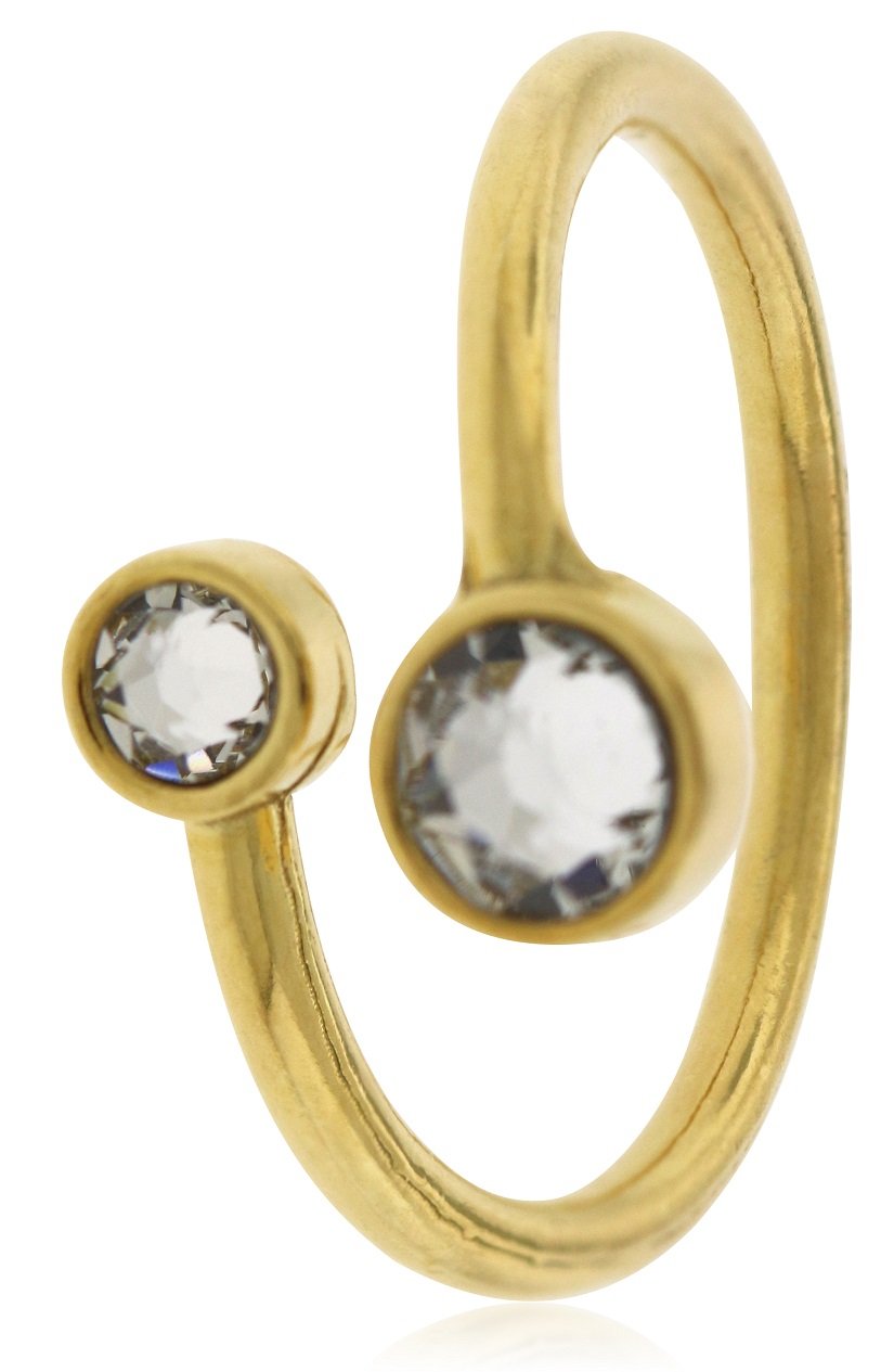 Alex and Ani Women's Birth Month Ring Wrap April, 14kt Gold Plated, Adjustable