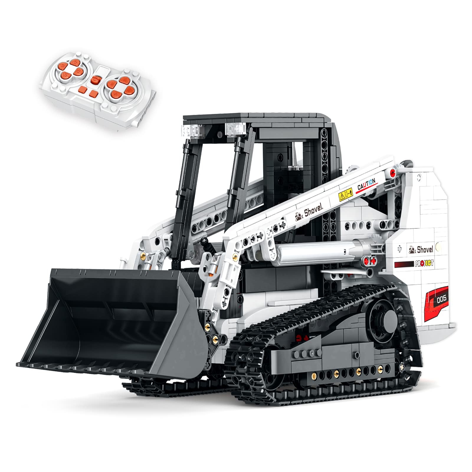 AmazingBlock Reobrix 22004 Technic Loader Building Blocks Set, Remote & APP Dual Control Track Loader Building Toy, 2023 New Auto Vehicle Model Building Kit, Creative DIY Birthday Gift for Kids Adult