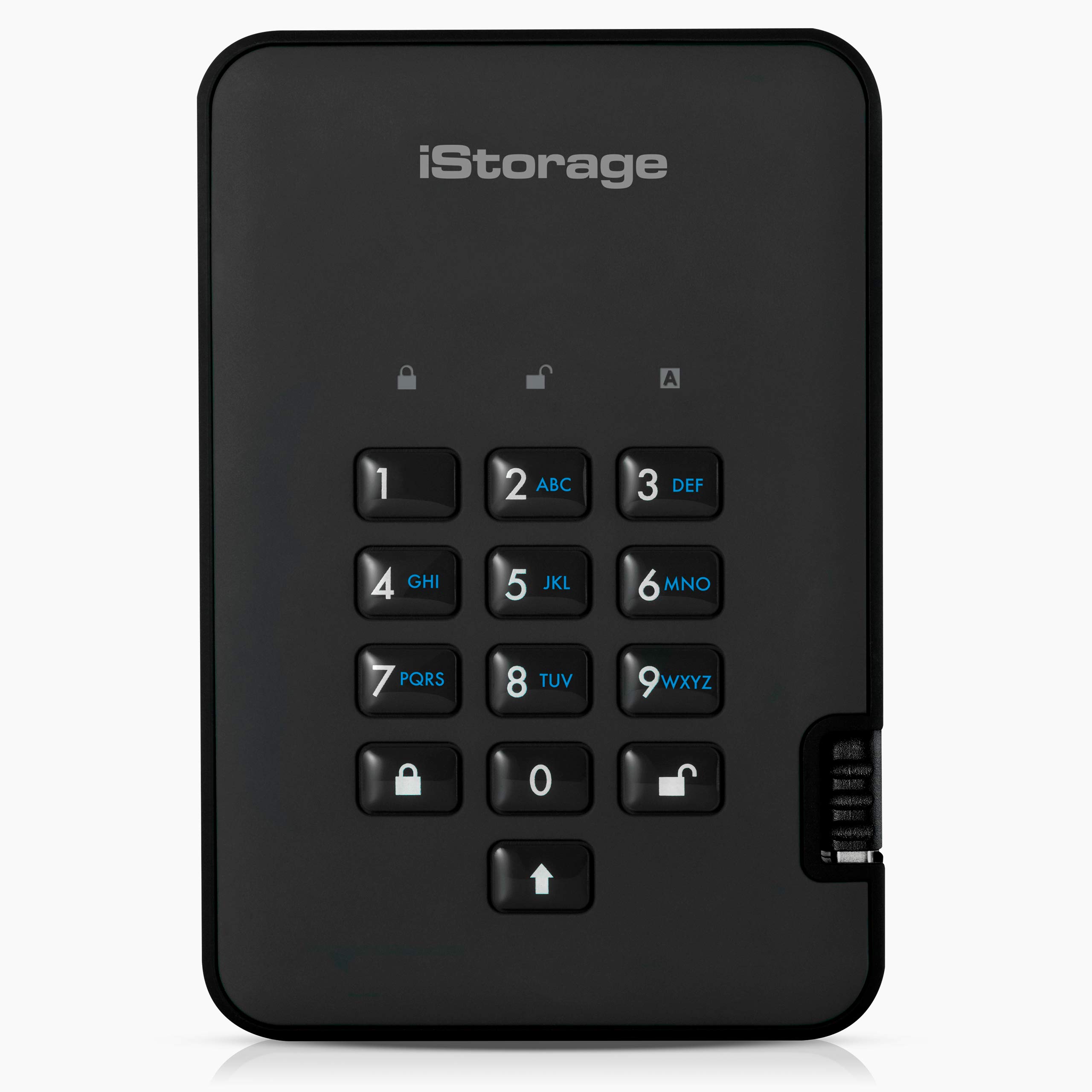 iStorage diskAshur2 SSD 128GB Black | Secure portable solid state drive | Password protected | Dust & water resistant | Hardware Encryption