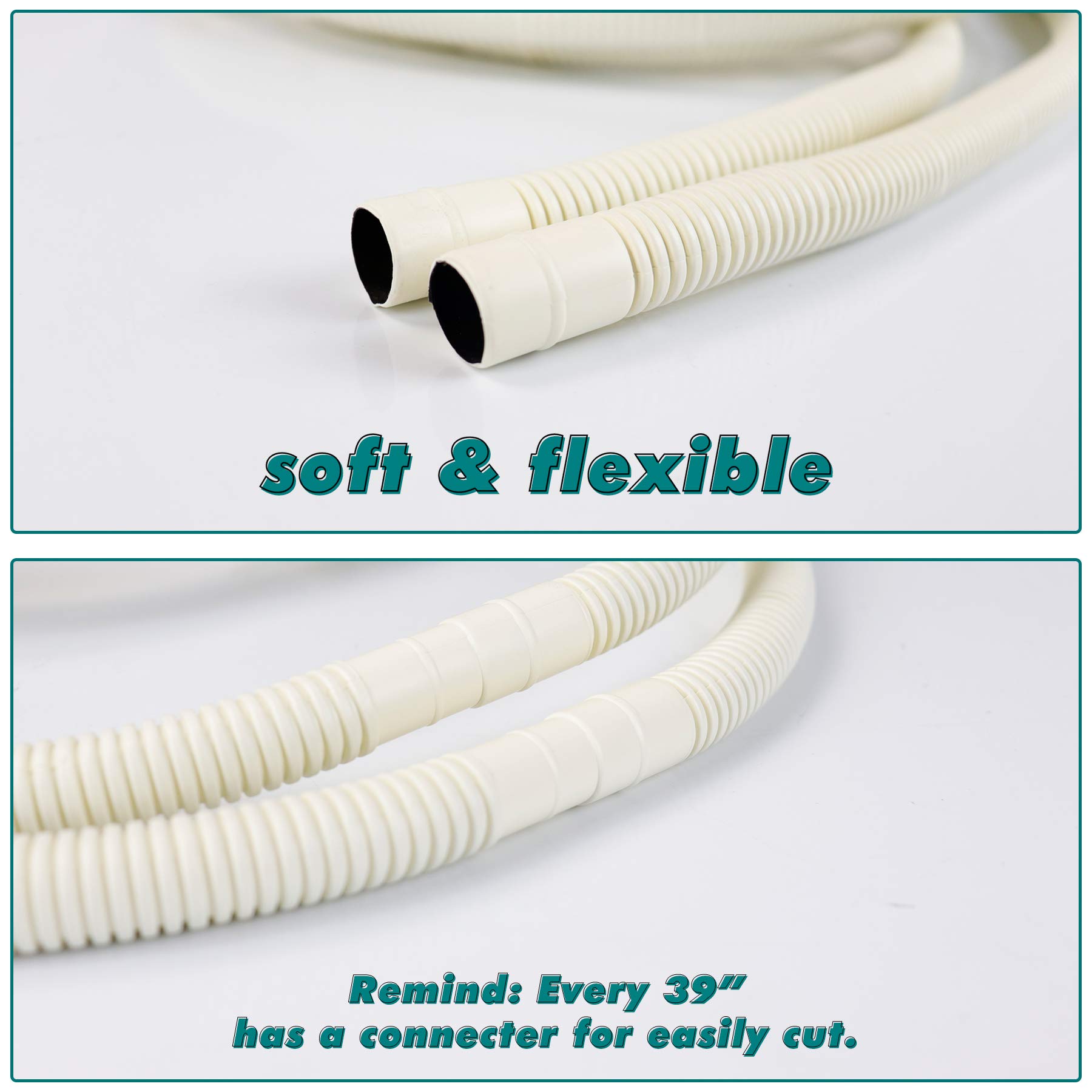 Daisypower Air Conditioner Drain Hose Pipe,20ft for Mini-Split Ductless AC, Heat Pump System,Cooling Only