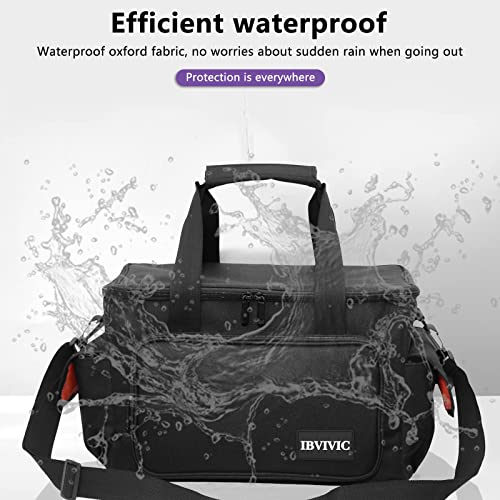 IBVIVIC High Capacity Gig Band Cable File Bag, 600D Oxford With with Adjustable Dividers and Double Separate Bags, for Cords, Sound Equipment, DJ Gear, Musician Accessories