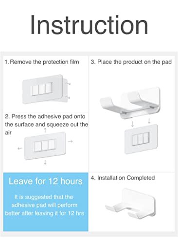 FLAUVEL Blow Dryer Holder Wall Mount Hair Care Tools Organizer Bathroom Space Saver, White