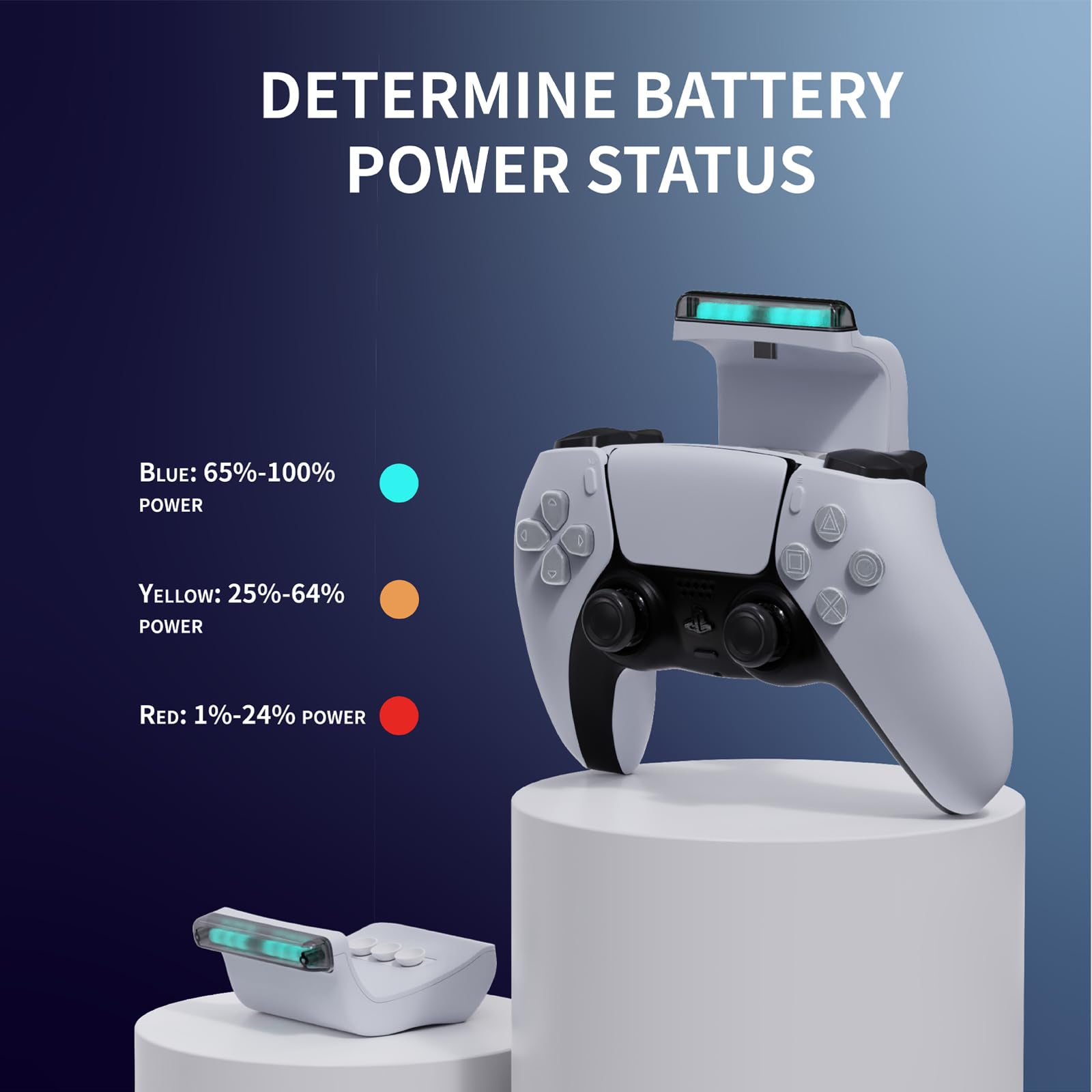 APEXINNO Rechargeable Battery Pack for PS5 Controller PS5 Accessories, PS5 Controller Charging Station, PS5 Controller Charger for PlayStation 5 Controller, Lightweight Power Bank
