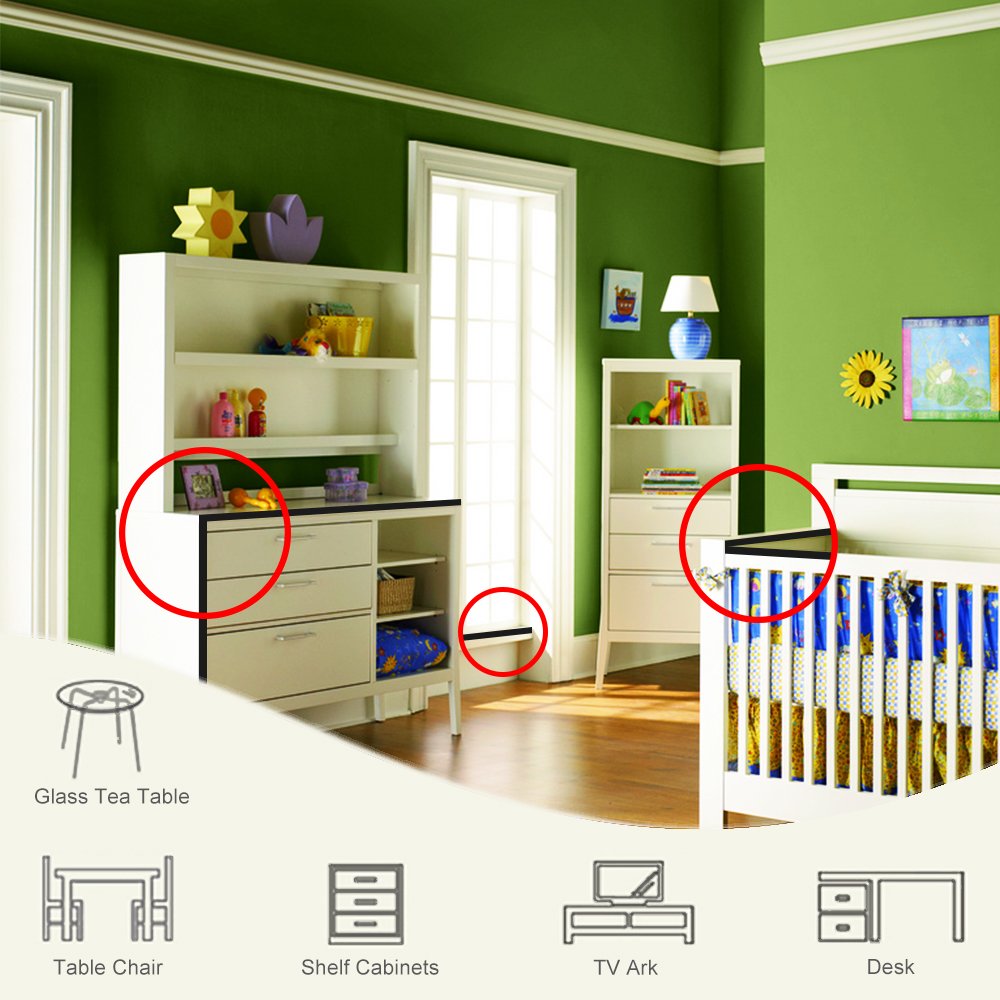 Tritina Corner and Edge Guards - 14ft (4.3m) [ 13ft Edge Cushion + 8 Corner Cushion ] Premium Childproofing Protector,Child Safety,Home Safety 1st Mamami (Brown)