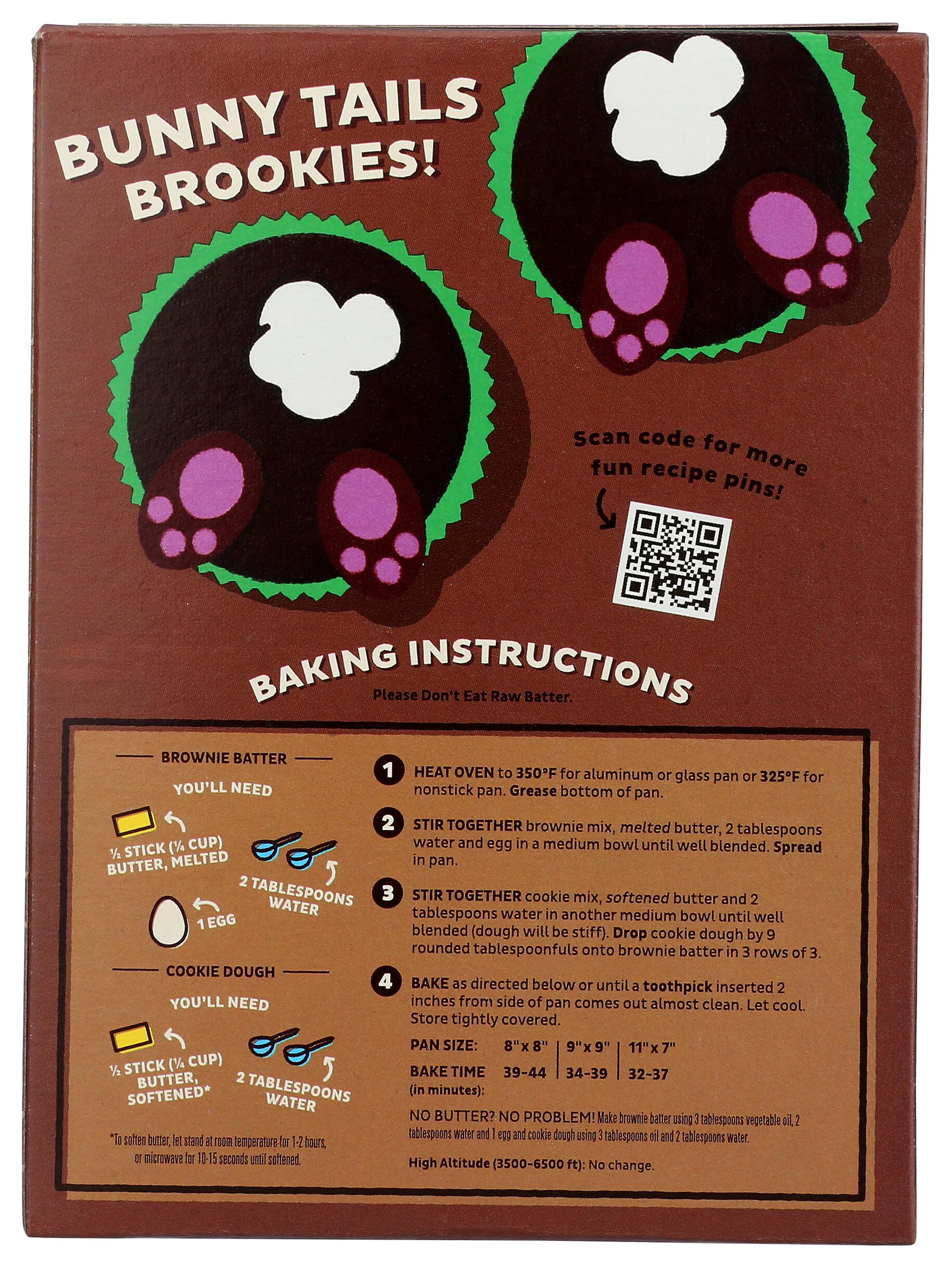 Annie's Homegrown Organic Brookie Cookie Brownie Bar Baking Mix, Made With Real Chocolate Chips, 18.4 oz.