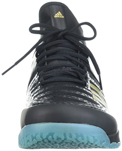 adidas Performance Men's Crazyflight X Mid Volleyball Shoes, Core Black/Gold Met/Icey Blue, 8 M US
