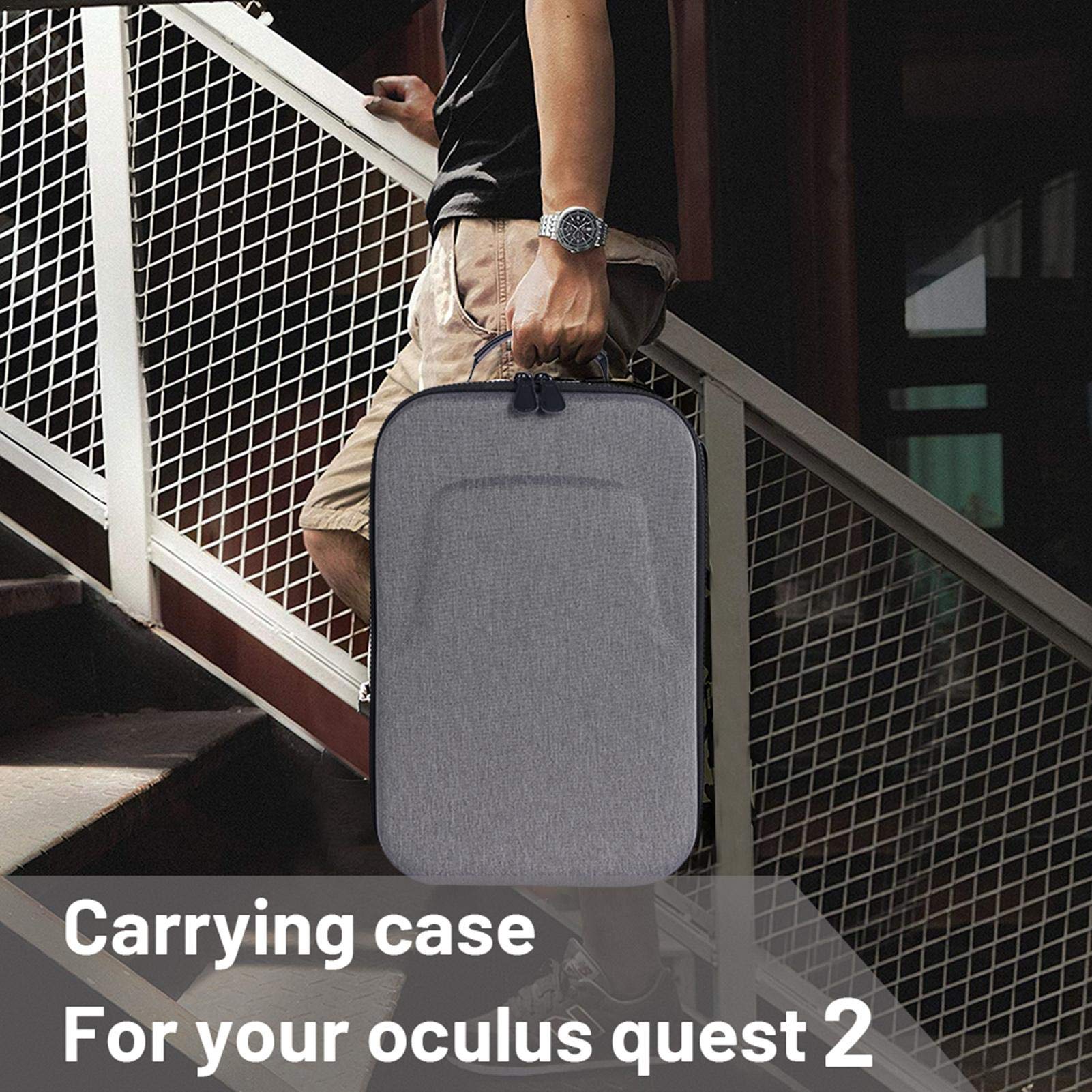 Aeihevo Carrying Oculus Quest 2 | VR Gaming Headset and Controllers Accessories Storage Bag | Waterproof Hard EVA Case for Oculus Quest 1/2 Basic/Elite Version and Accessories