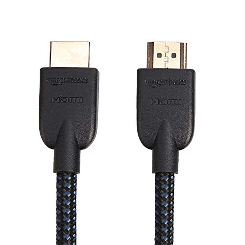 Amazon Basics 5-Pack HDMI Cable, 18Gbps High-Speed, 4K@60Hz, 2160p, Nylon-Braided Cord, Ethernet Ready, 10 Foot, Nylon
