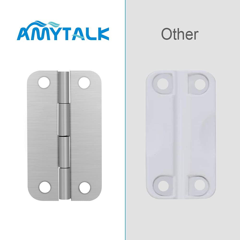 Amytalk 6Pack Cooler Hinges for Igloo Ice Chests, Cooler Stainless Steel Hinges Replacement Set with Screws