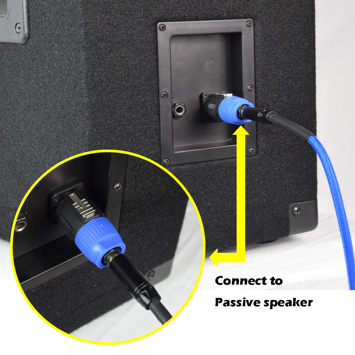 ASNIGBAX Speakon to 1/4 Adapter - 2 Packs, Speakon Male to 1/4" TS Female Converter Connectors