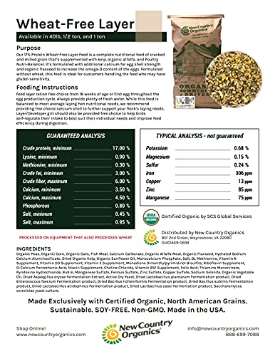 New Country Organics Soy-Free, Wheat-Free Layer 25 lbs