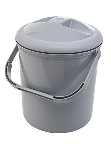 Rotho Babydesign Nappy Pail, 10l, 0+ Months, Bella Bambina, Stone-Grey, 20021 0286