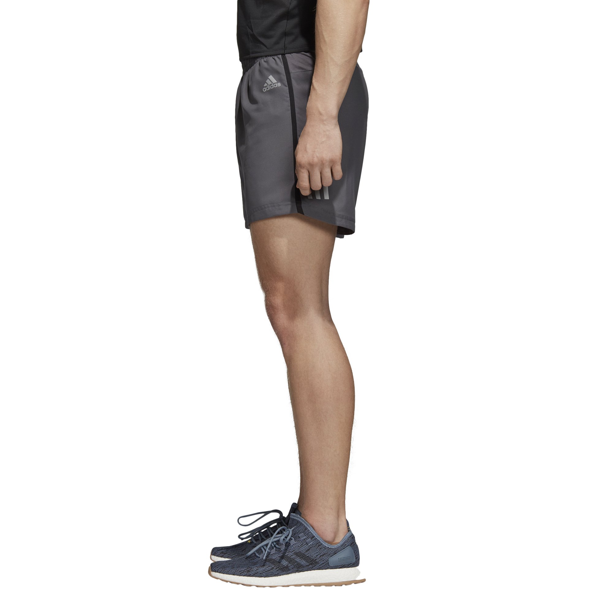 adidas Running Response Short, Grey Five/Black, Large-7"