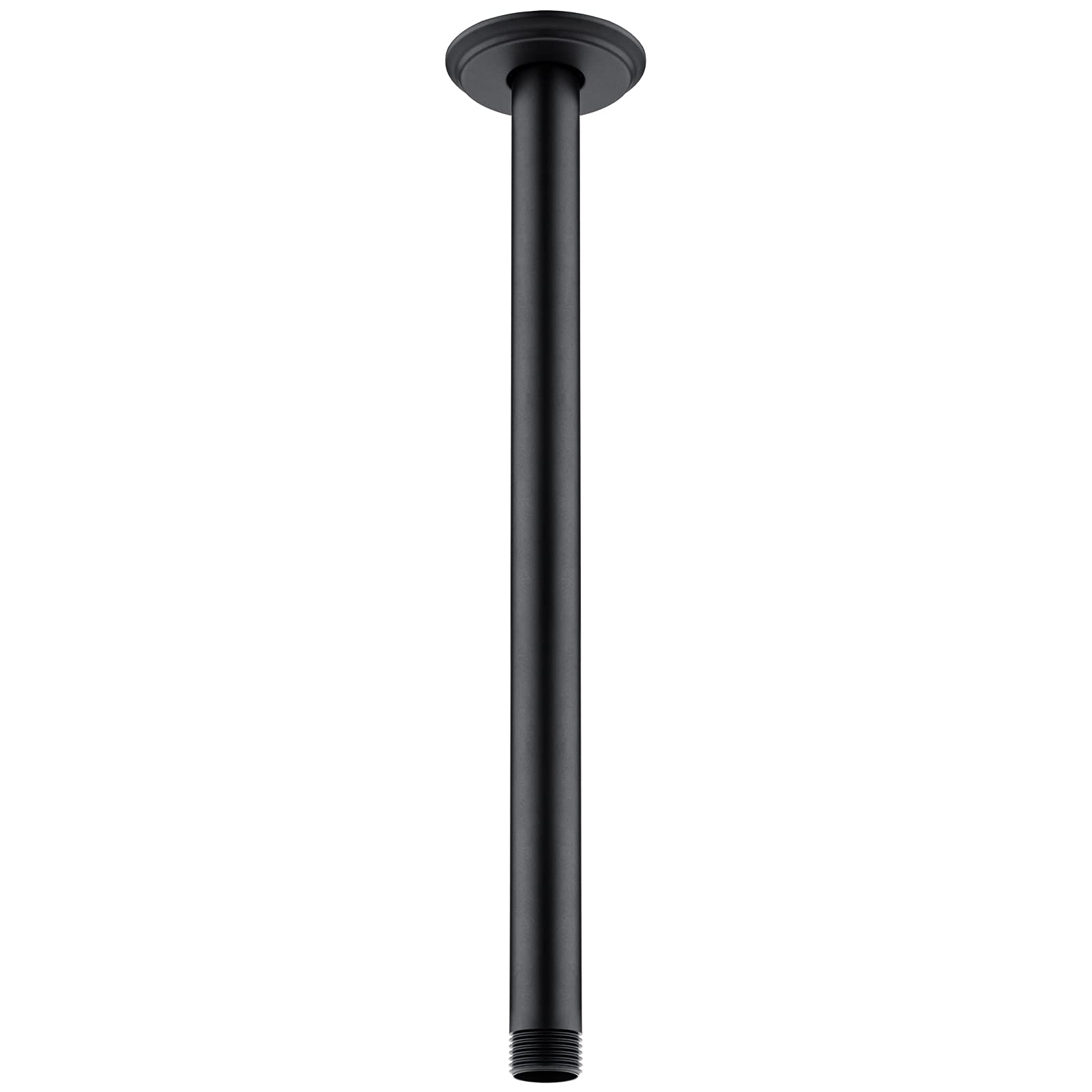 Anpean 12 Inch Shower Arm and Flange Matte Black, Ceiling Mounted Shower Arm for Rain Shower Head
