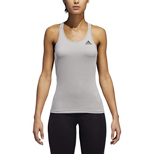 adidas Women's Training Performer Baseline Tank Top, Medium Grey/Black, X-Large