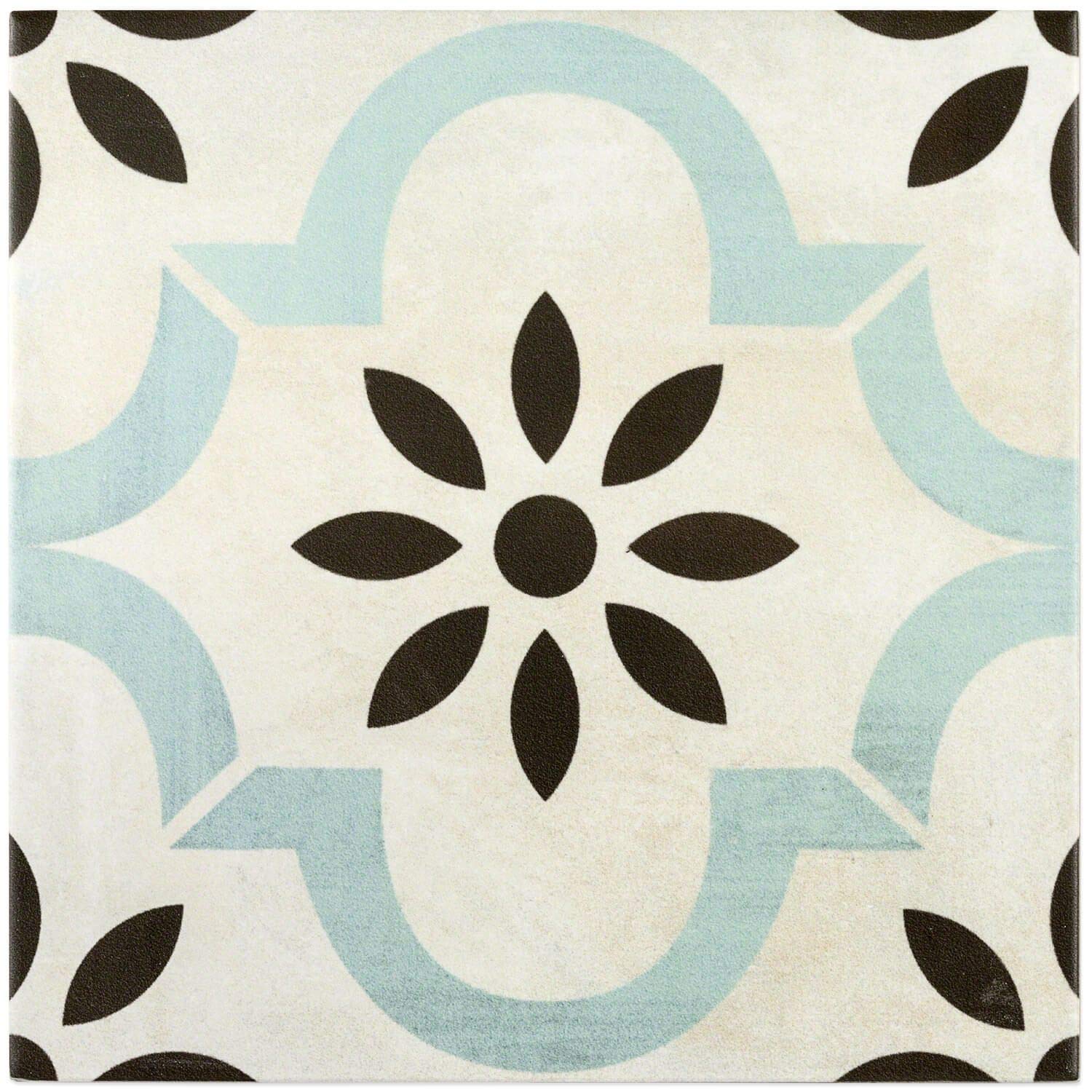 Anabella Prado 9 in. x 9 in. Matte Encaustic Porcelain Backsplash, Kitchen, Bathroom Floor and Wall Tile Sample