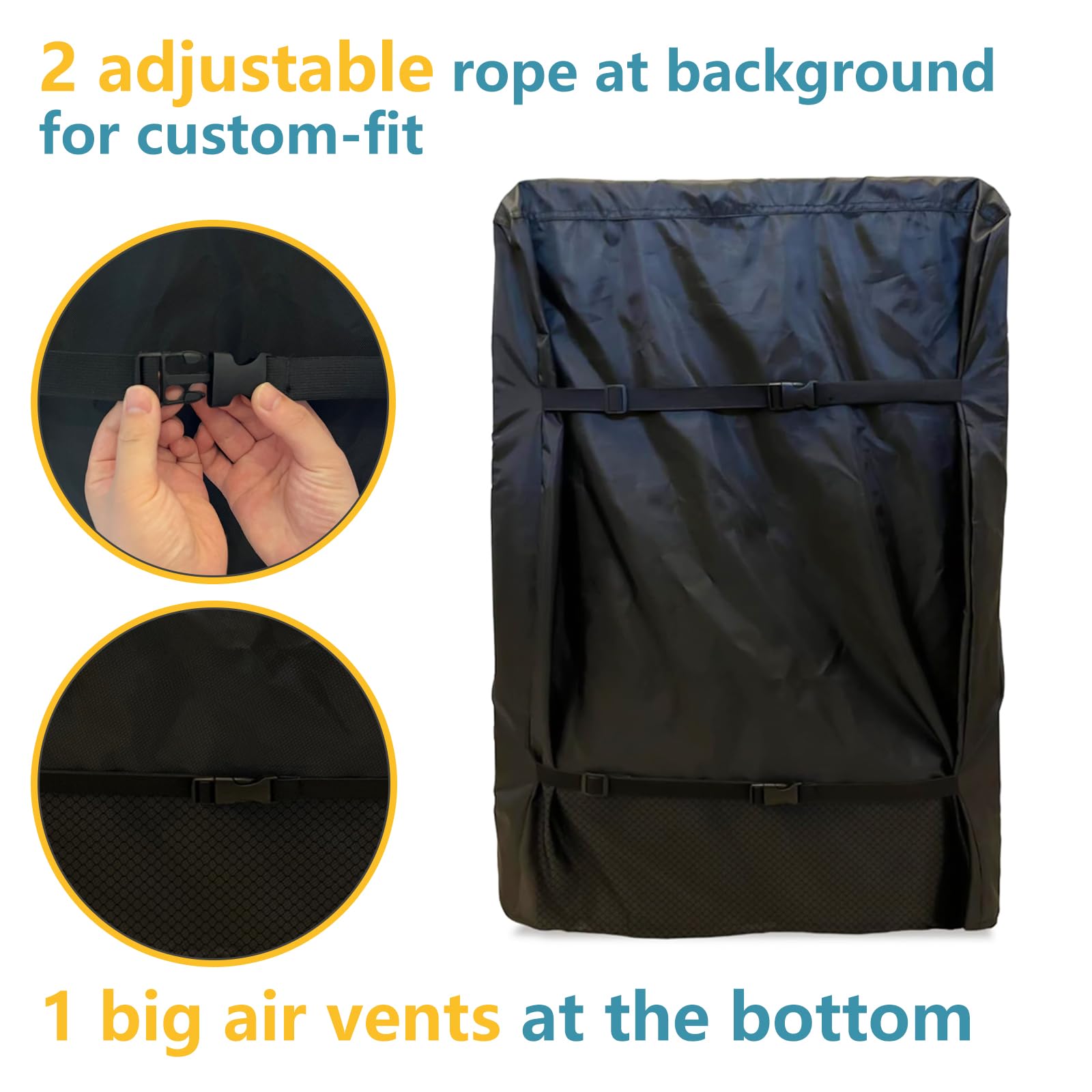Bitubi Wine Cooler Refrigerator Cover,Outdoor Fridge Cover β Waterproof, Dustproof, Sun-Proof, 20" W x 20" D x 33" H. Suitable for most 32-36 Bottle Beer or Wine Mini Fridge (Black)