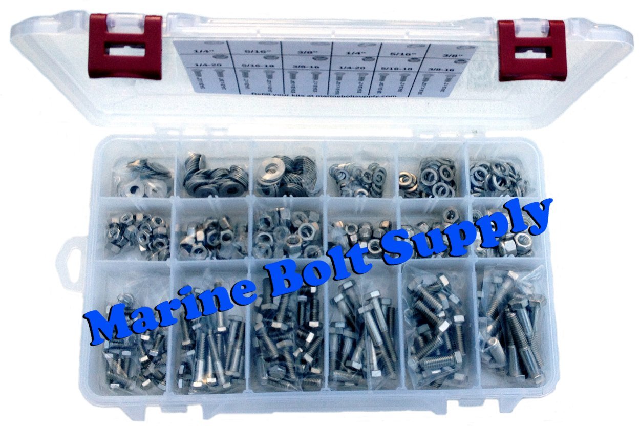 Type 316 Stainless Steel Hex Bolt Master Kit Marine Bolt Supply 6-118213