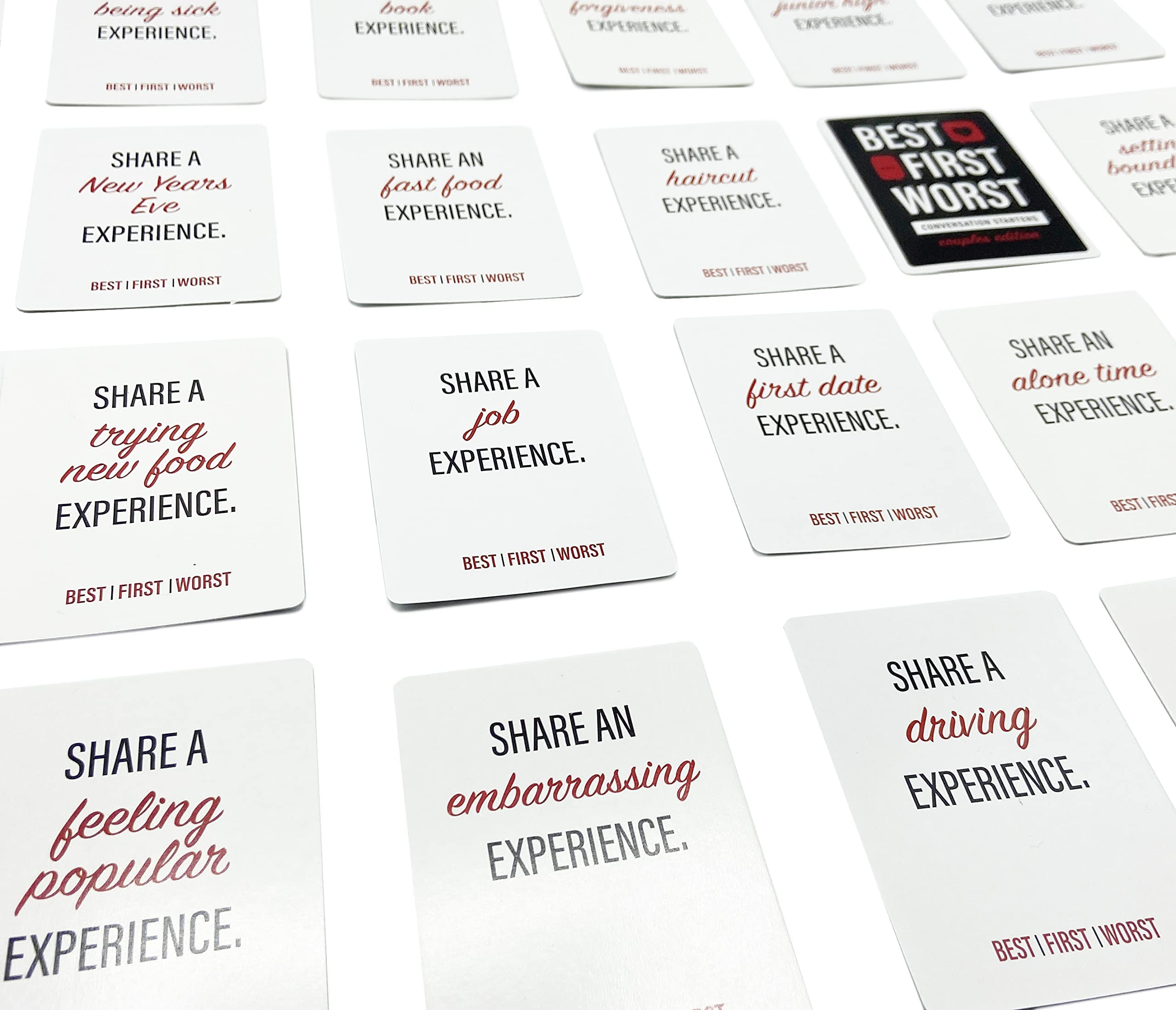 Gatwick Games Best First Worst - New Couples Card Game, Great for Couples Date Night, Work on Strengthening Your Relationship While Playing a Fun Card Game, 2 or More Players