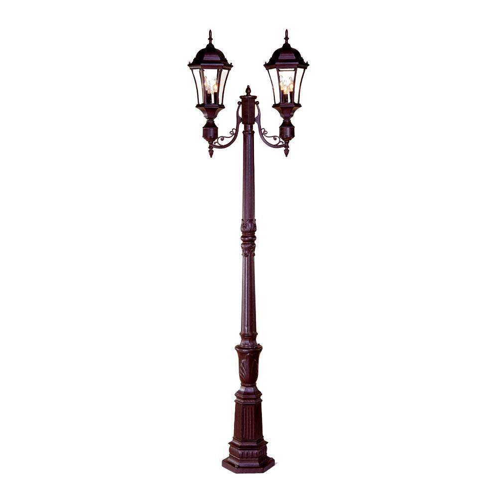 Acclaim 5208BK/SD Richmond Collection 3-Light Post Mount Outdoor Light Fixture, Matte Black