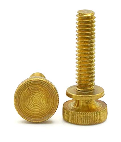 Knurled Head Thumb Screws - Solid Brass Machine Screws - #6-32 x 3/8" Qty 250