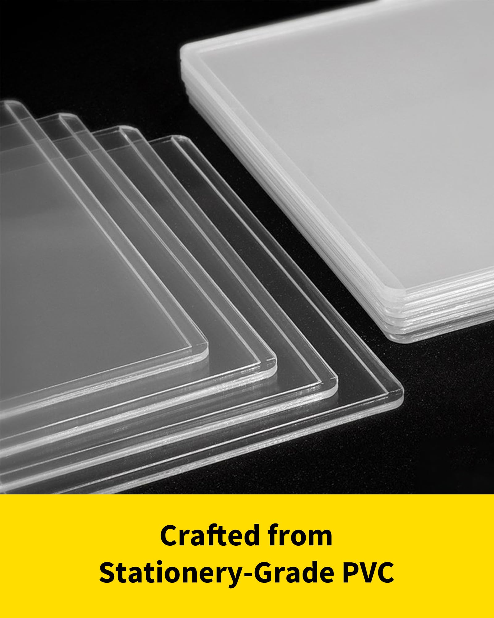 HYARUAT 3x4 Toploaders - 35pt Clear Top Loaders for Trading Cards, Card Protectors Hard Plastic with Protective Film, 25 Pack