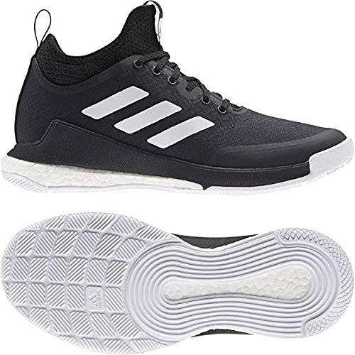 adidas Women's Crazyflight X 3 Mid Volleyball Shoe, White/Gum, 5 M US