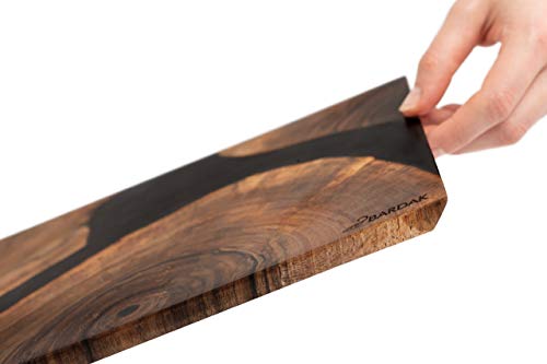 BARDAK Large Luxury Wooden Cheese Board, Charcuterie Platter & Serving Tray, Handmade Wine & Cheese Board Gift, Housewarming Gifts for Couples, Unique Wood Epoxy River Board