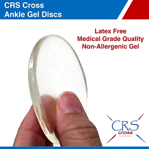 CRS Cross Ankle Gel Discs - 2 1/2 inch Ankle Gel Pads. Cushion and Protection for Ice Skating, Hockey, Roller skating, Inline, Hiking, Riding, and Ski Boots.