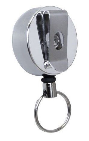 BarConic Mini Opener with Retractable Reel - Purple Cheetah
