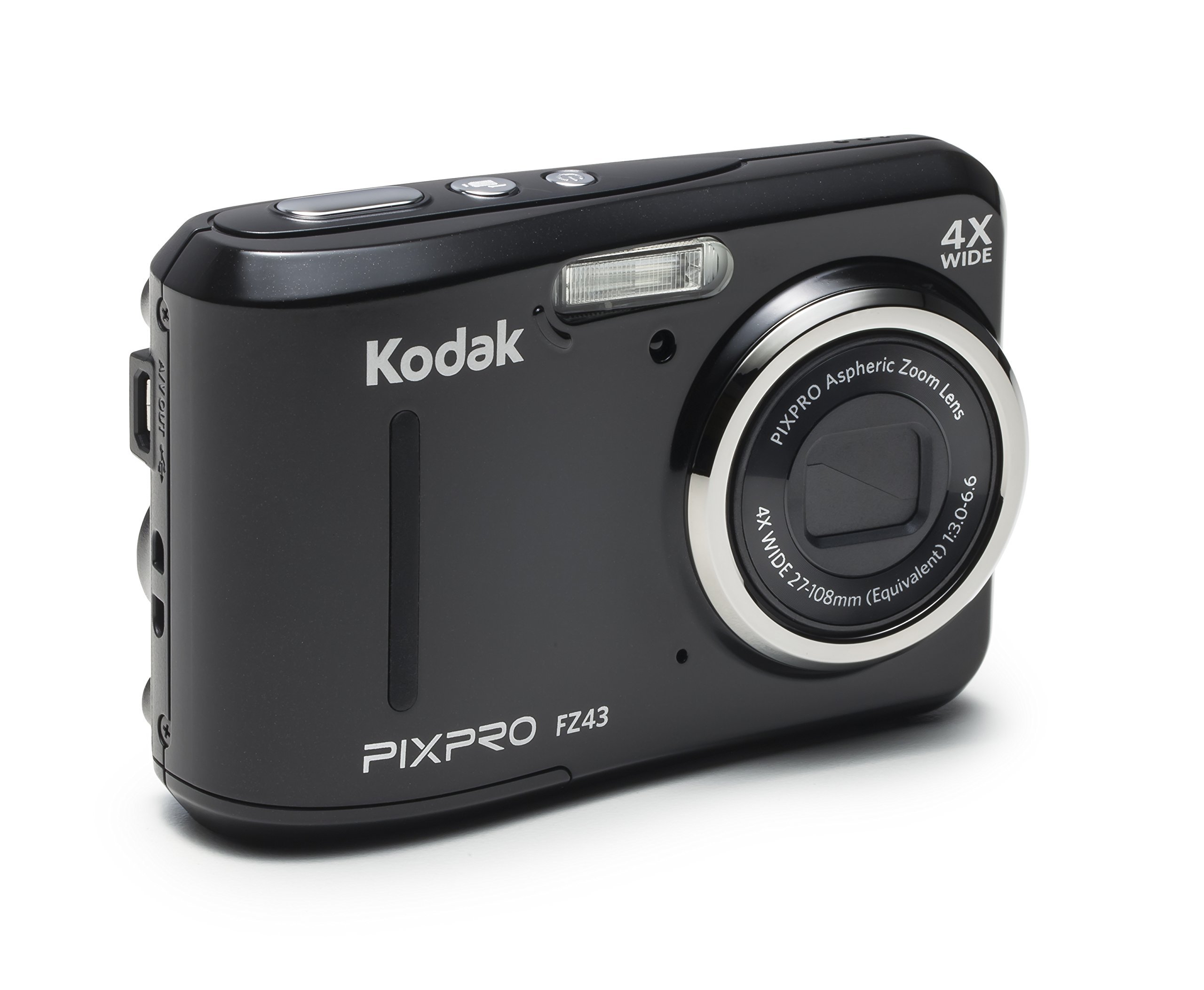 Kodak PIXPRO Friendly Zoom FZ43 16 MP Digital Camera with 4X Optical Zoom and 2.7in LCD Screen (Black) (Renewed)