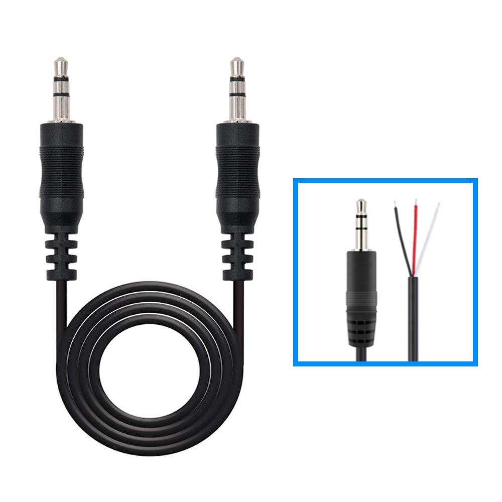 DAOKI 6PCS PAM8403 3W+3W Digital Power Amplifier Board DC 5V Dual Channel Stereo Power Amplifier Module with Volume Control Potentionmeter with 6PCS Knob Cap, 3PCS 3.5mm Audio Jack Cable