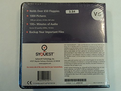 SyQuest SparQ 1.0 Gigabyte PC Formatted Disc SPARQ1-001