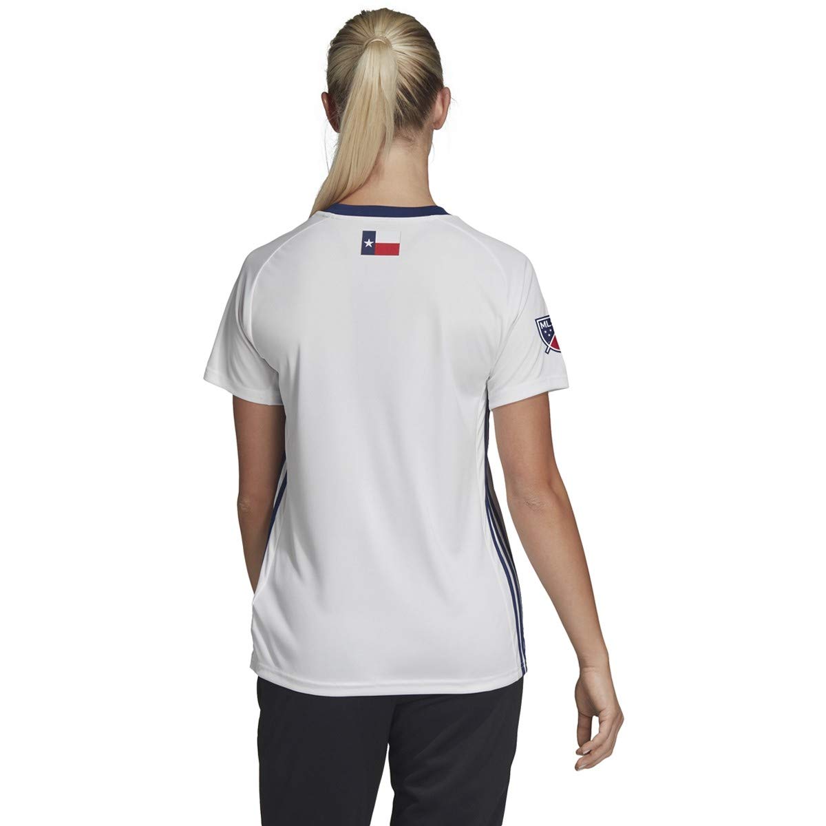 adidas Women's 2019 FC Dallas Away Jersey White/Night Blue Large