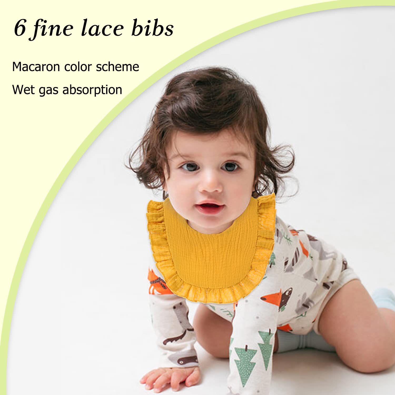 BALTERS Muslin Baby Bibs for Baby Girls Multi-color All Cotton Set for Teething and Drooling(2)